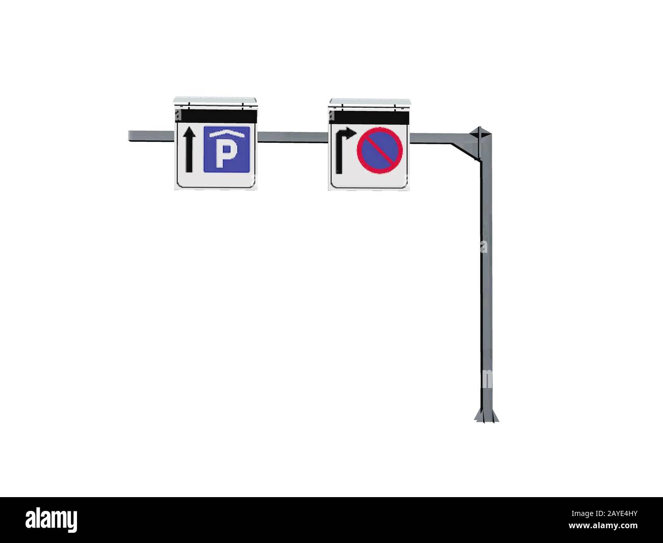 Street signs on steel mast Stock Photo - Alamy