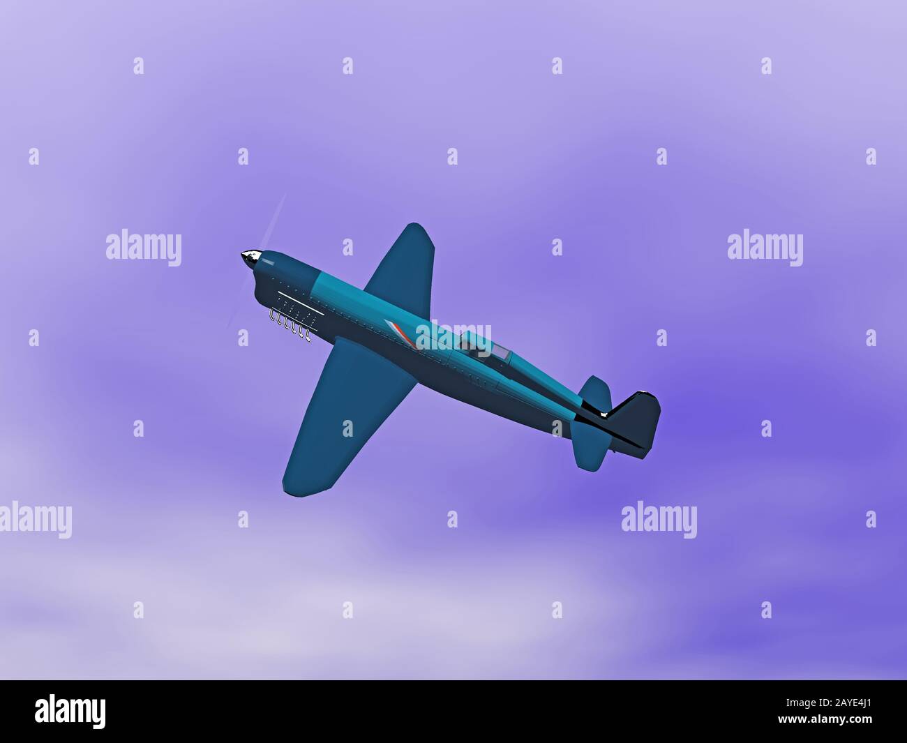 Cartoon biplane flying in hi-res stock photography and images - Alamy