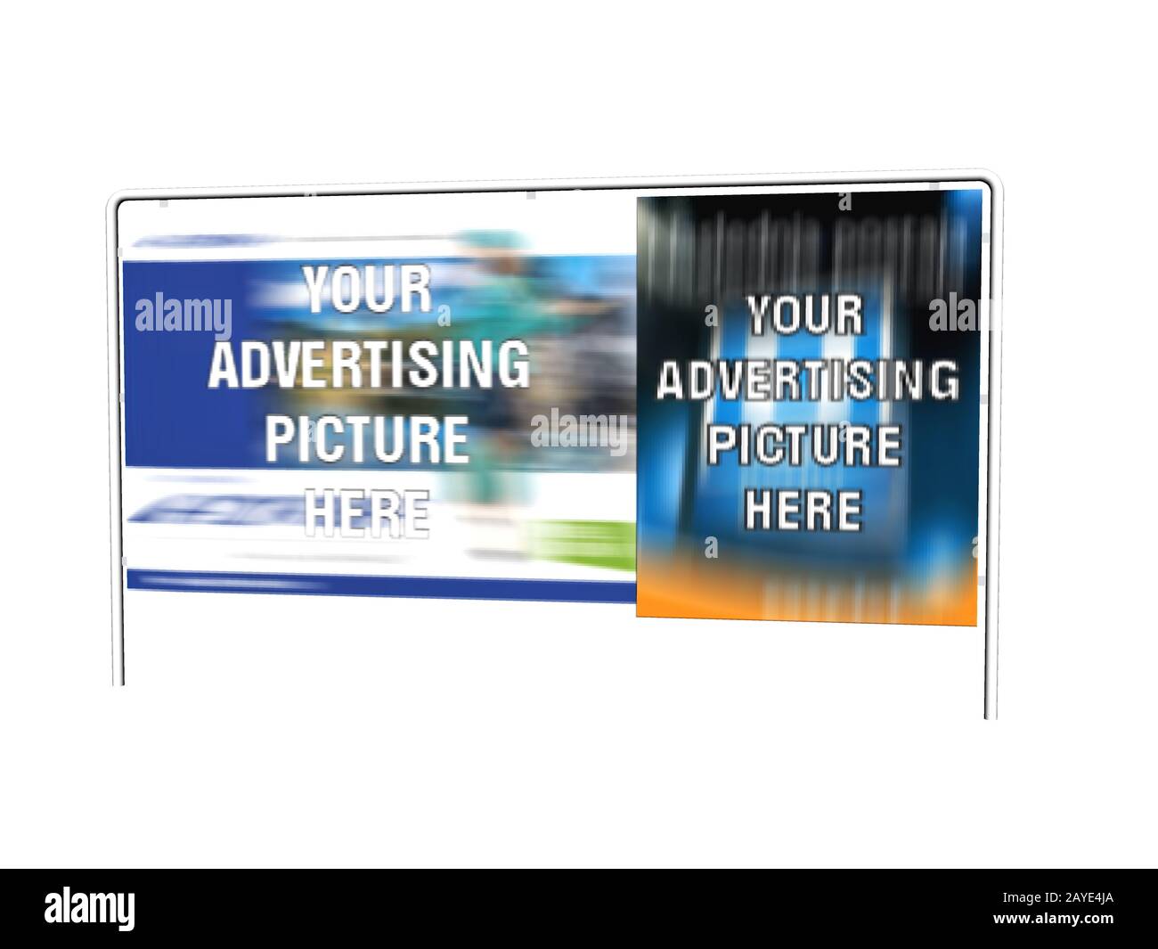 Advertising posters in tubular steel frame Stock Photo - Alamy