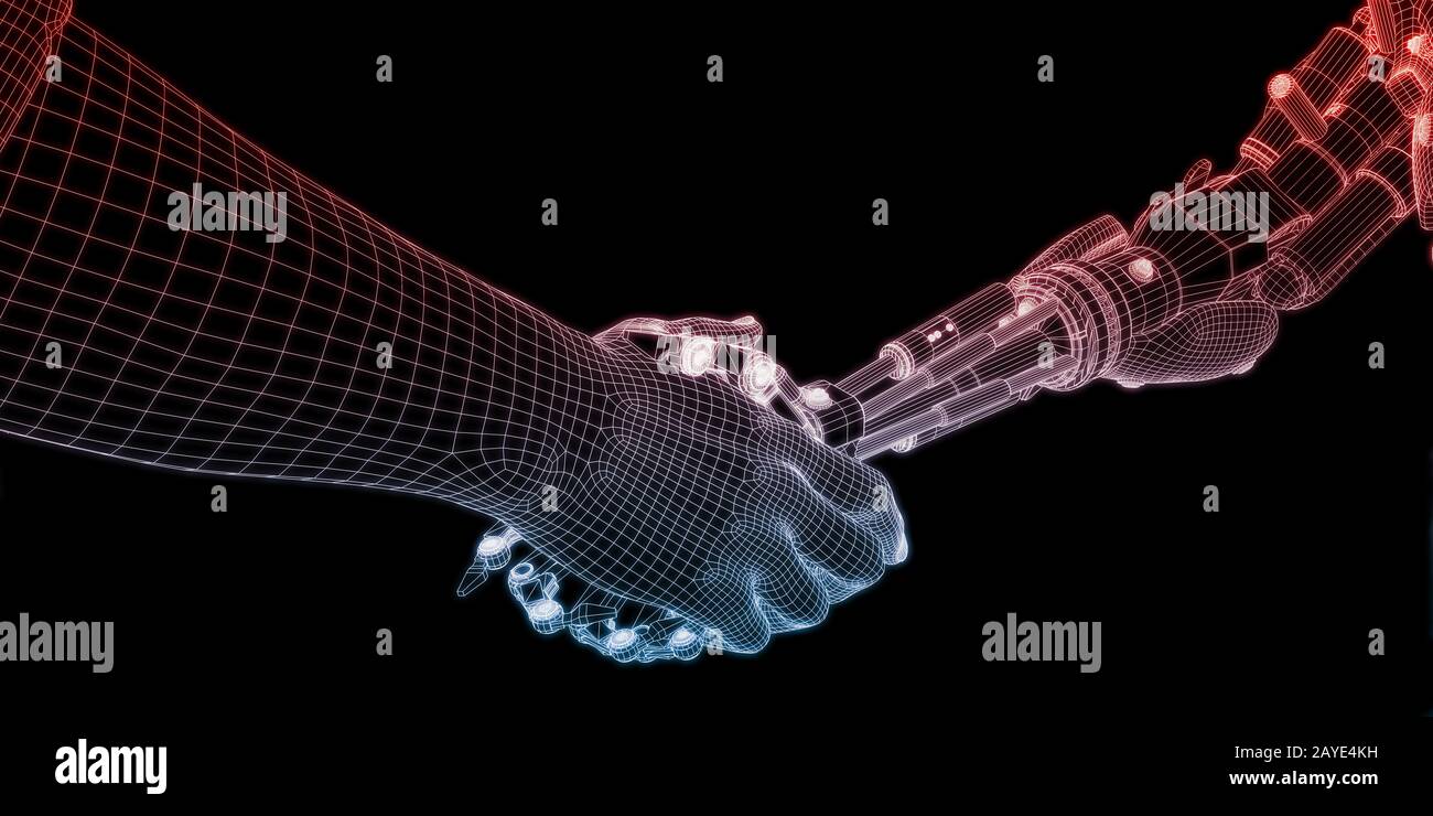 Man Machine Science Technology Collaboration Stock Photo - Alamy