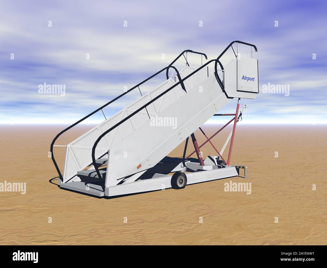 Airplane stairs on airfield Stock Photo - Alamy