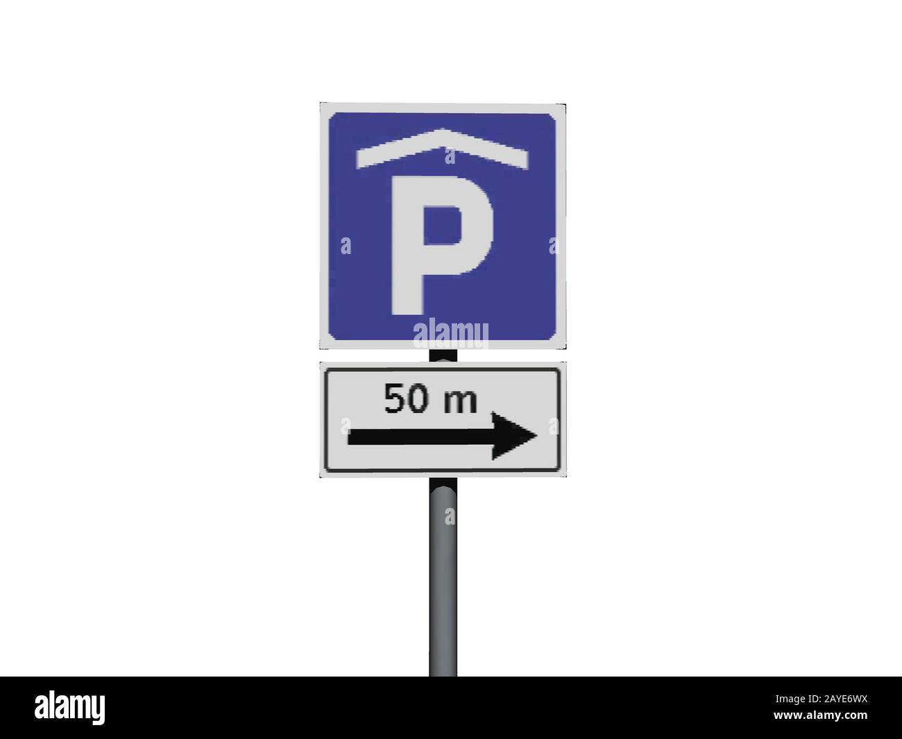 Parking garage sign on steel bar Stock Photo - Alamy