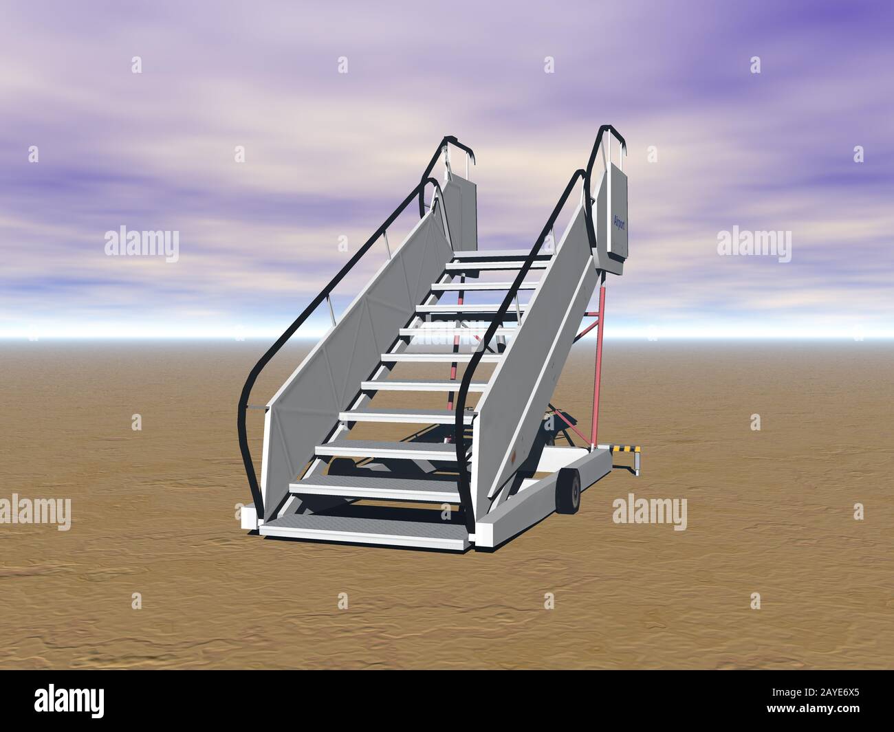 Airplane stairs on airfield Stock Photo - Alamy