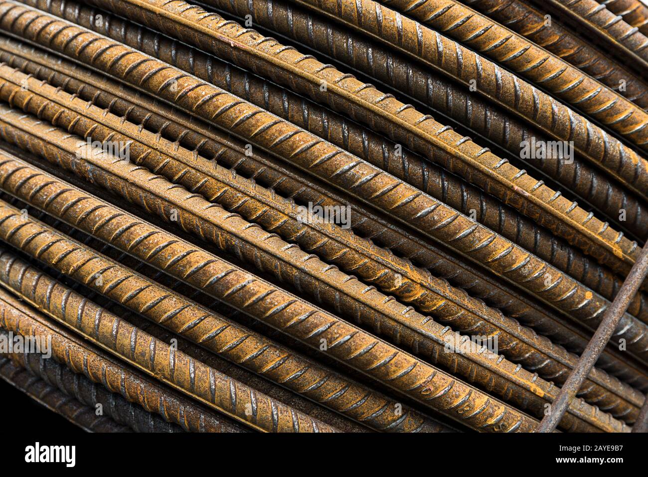 Metal rod construction, steel reinforcement bar for building Stock ...