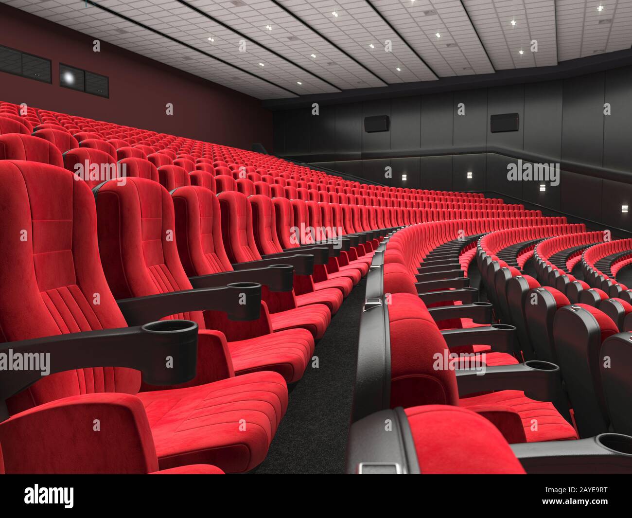 3D rendering modern cinema Stock Photo - Alamy