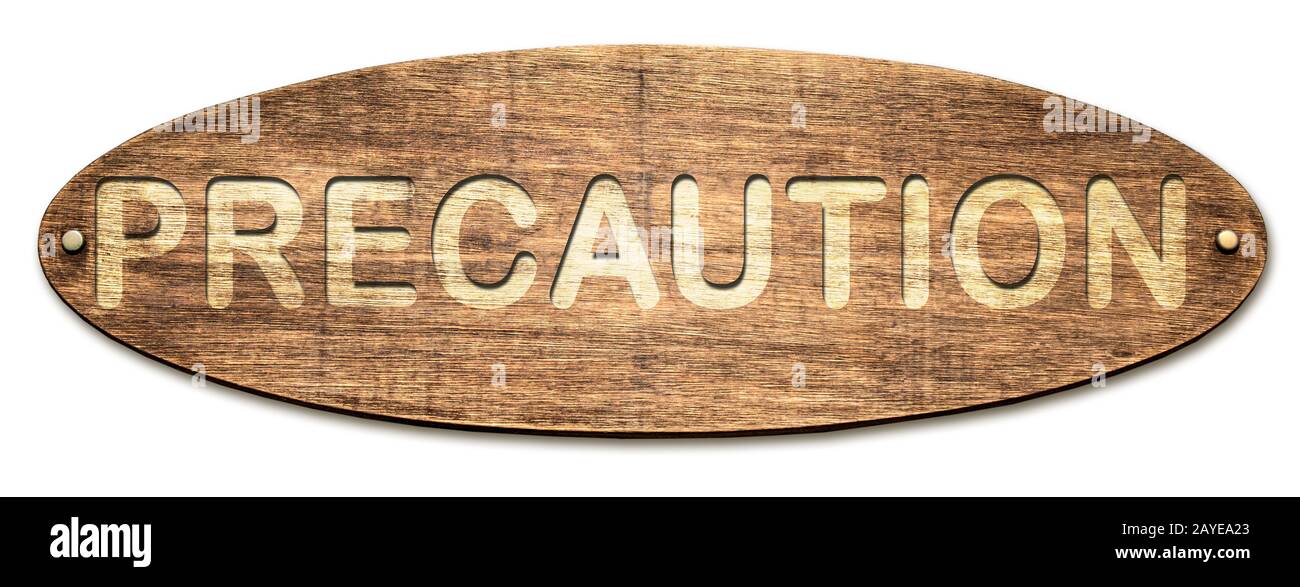 Street Sign to Precaution Stock Photo - Alamy