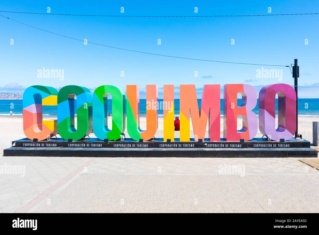 Chile Coquimbo colorful welcome sign Stock Photo - Alamy
