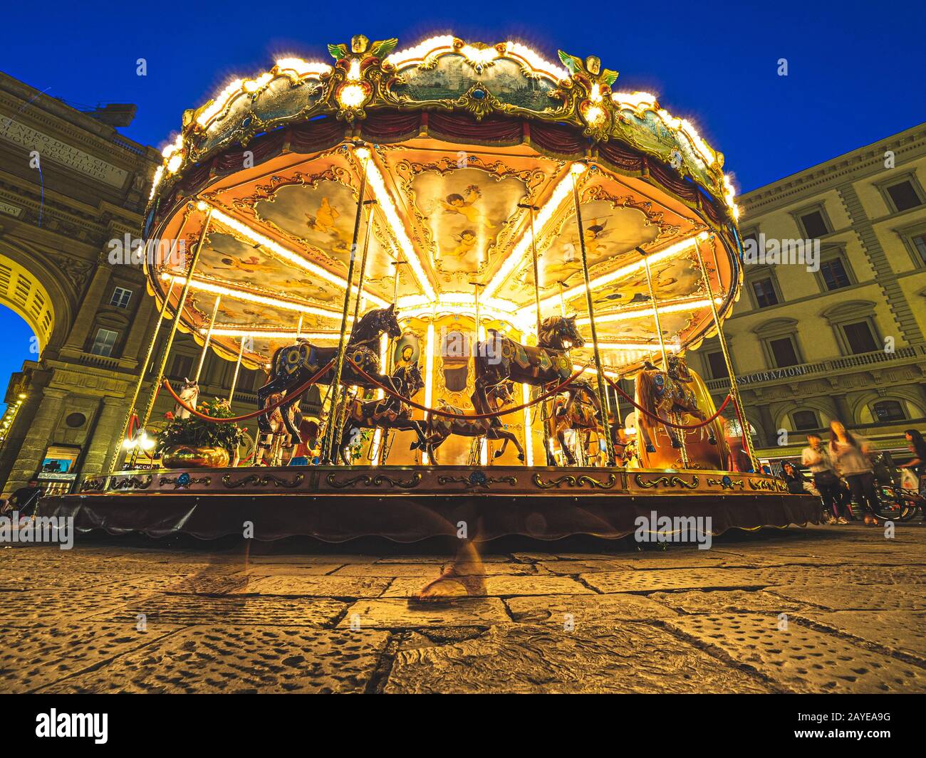 Firenze, Italy - May 27, 2017 - Tourists in the Antica Giostra Toscana ...