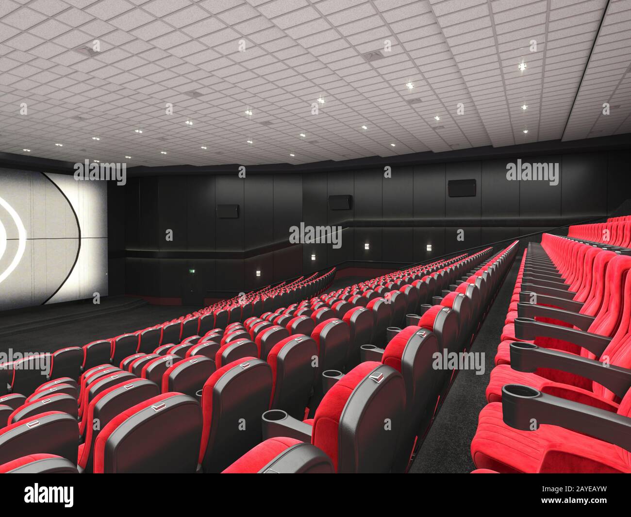 3D rendering modern cinema Stock Photo - Alamy