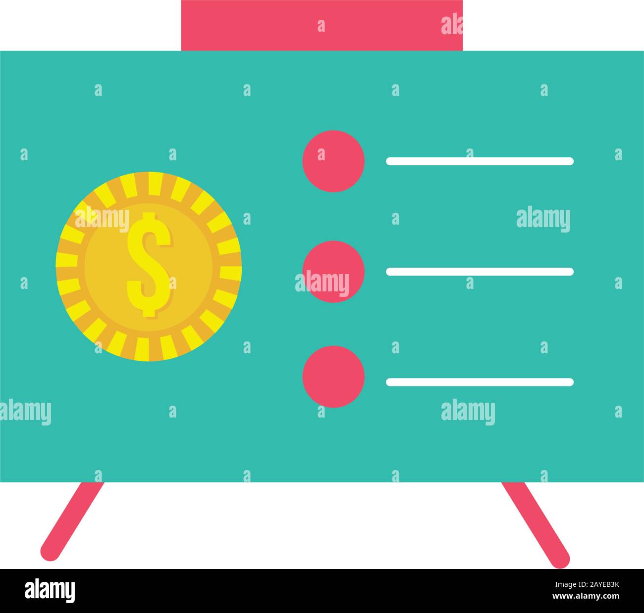 paper financial document with coin flat style Stock Vector Image & Art ...