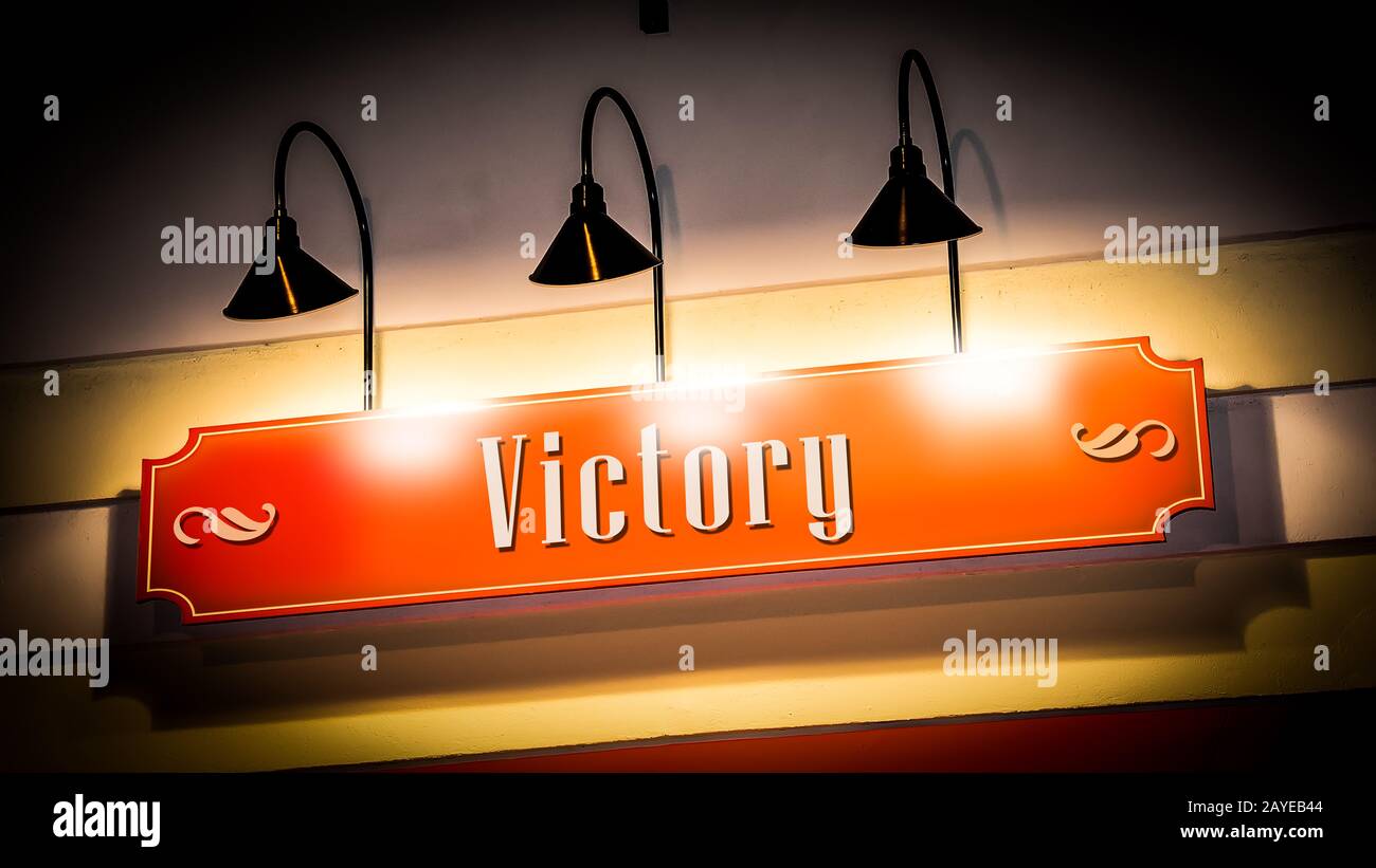 Victory road sign hi-res stock photography and images - Alamy
