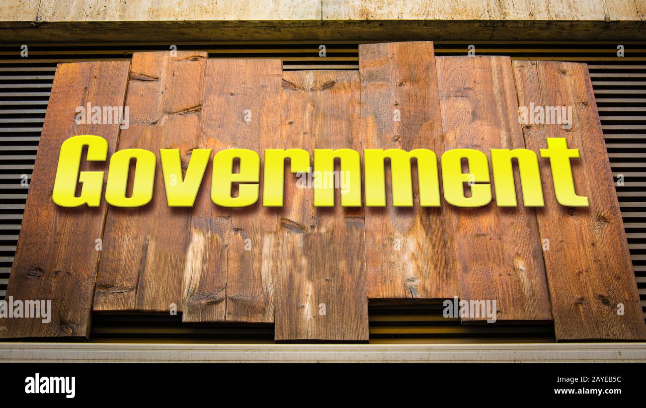 Street Sign to Government Stock Photo - Alamy