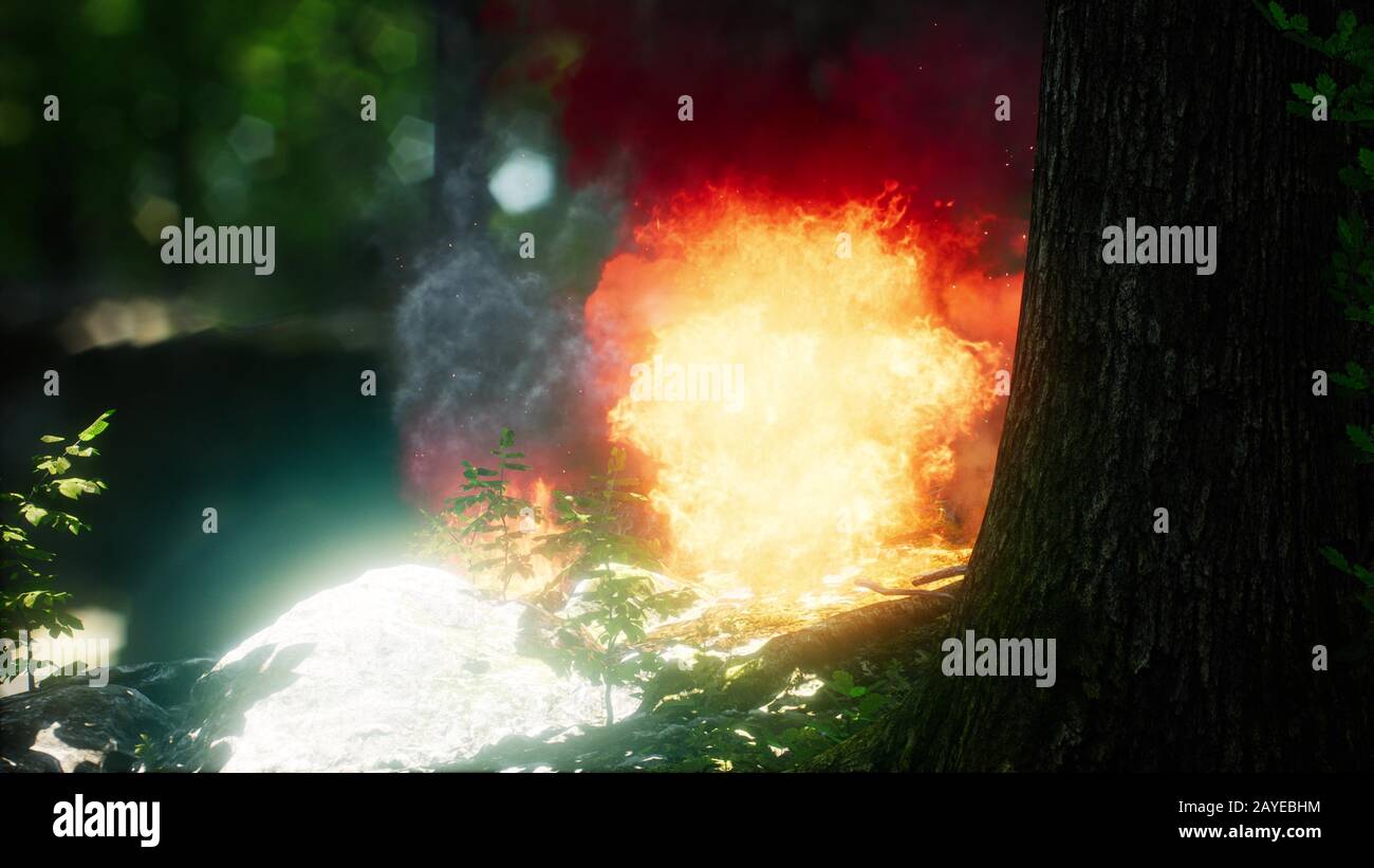 Wind blowing trees illustration hi-res stock photography and images - Alamy