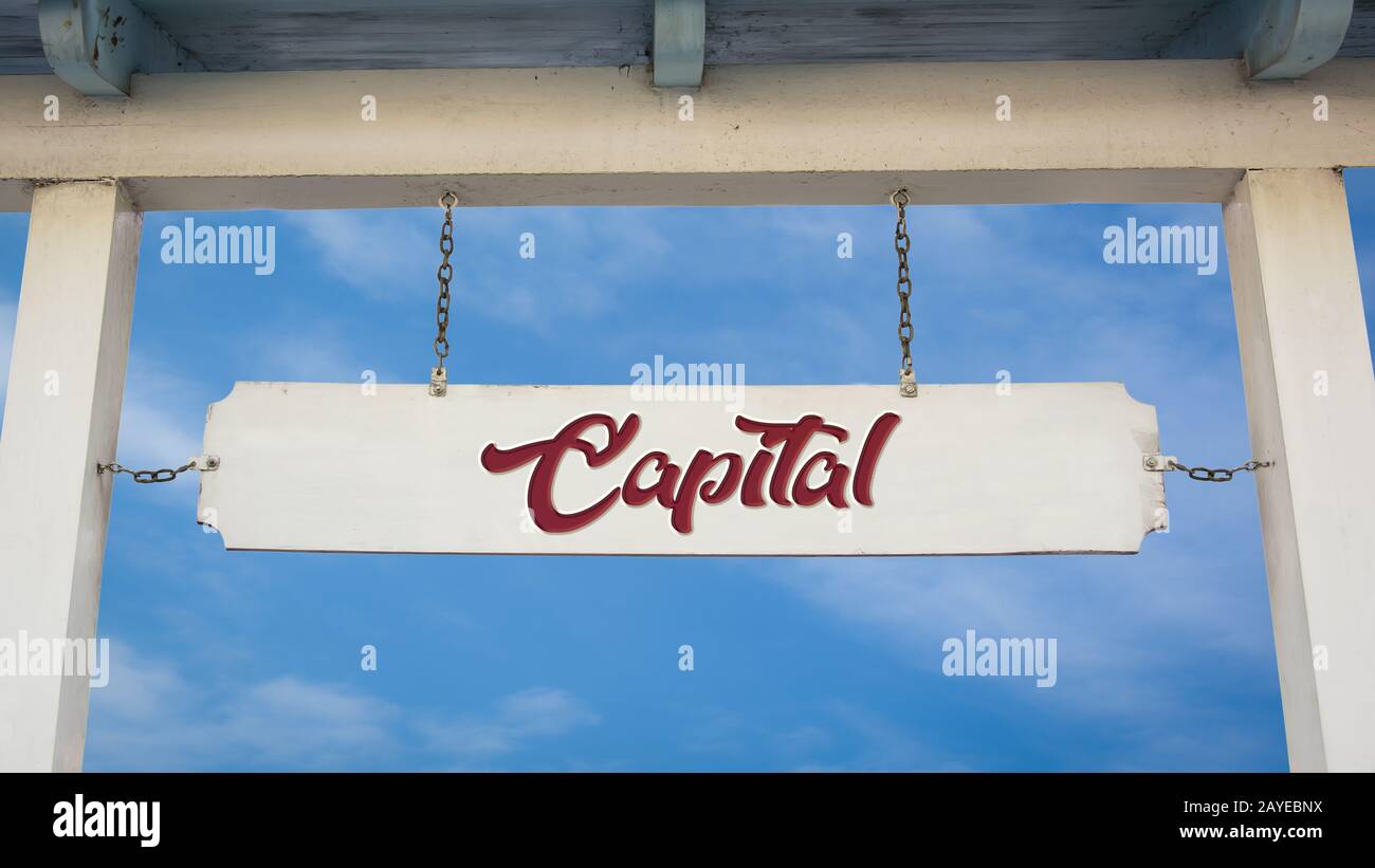 Street Sign to Capital Stock Photo - Alamy