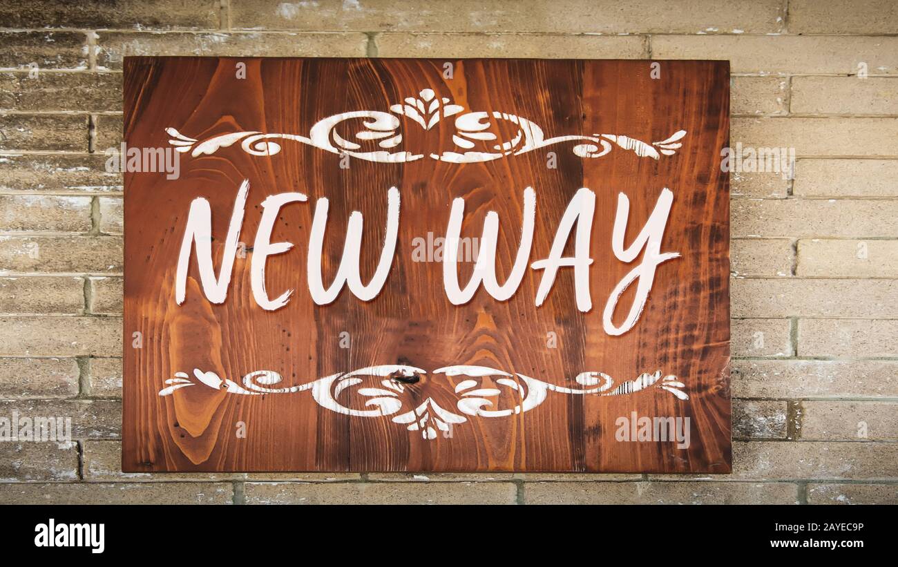 Street Sign New Way Stock Photo - Alamy