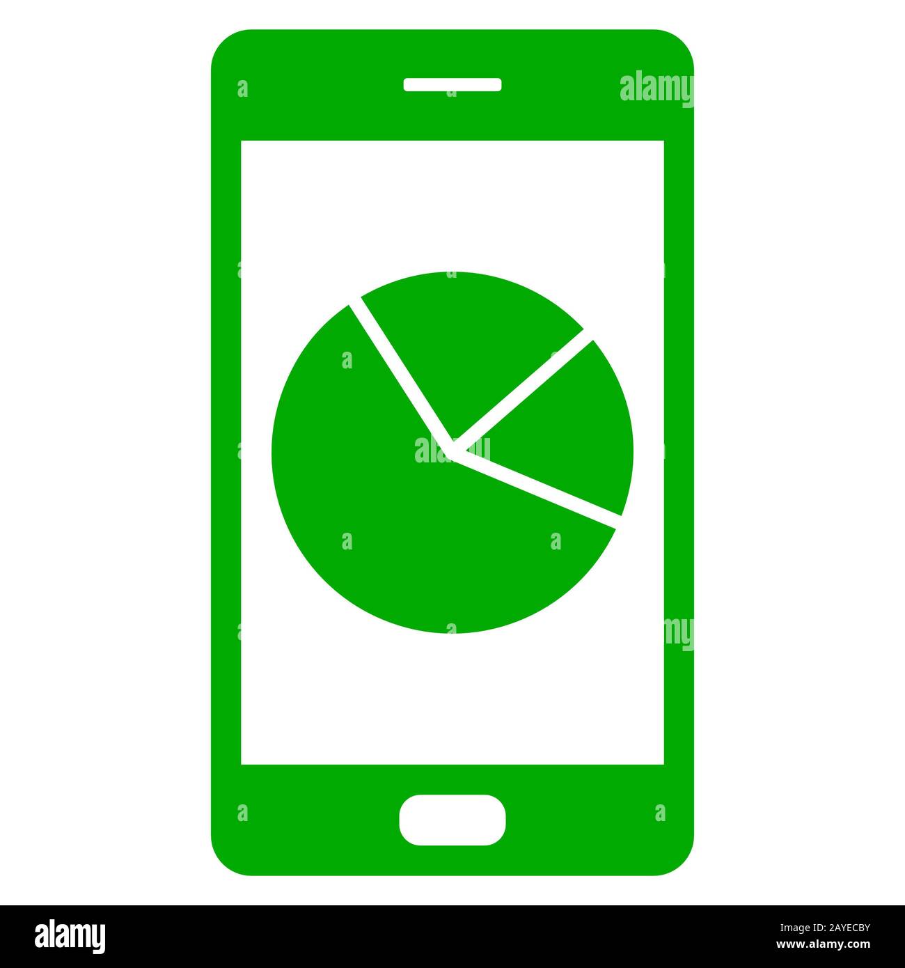 Pie chart and smartphone Stock Photo - Alamy