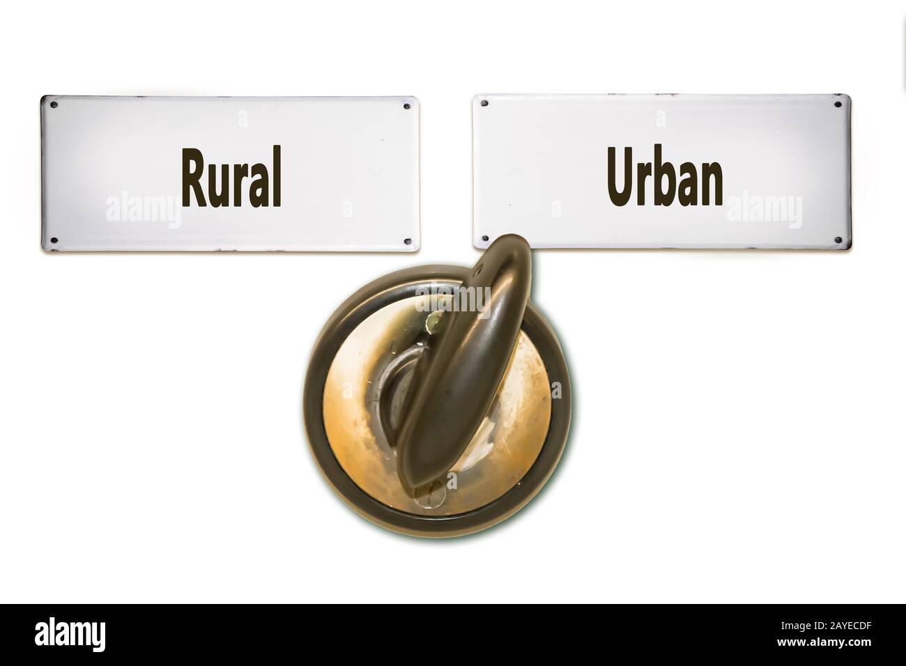 Street Sign Urban versus Rural Stock Photo - Alamy