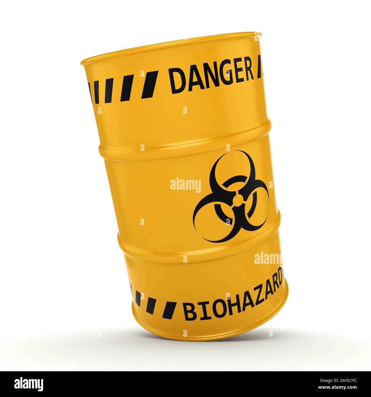 3D rendering biohazard barrel Stock Photo - Alamy