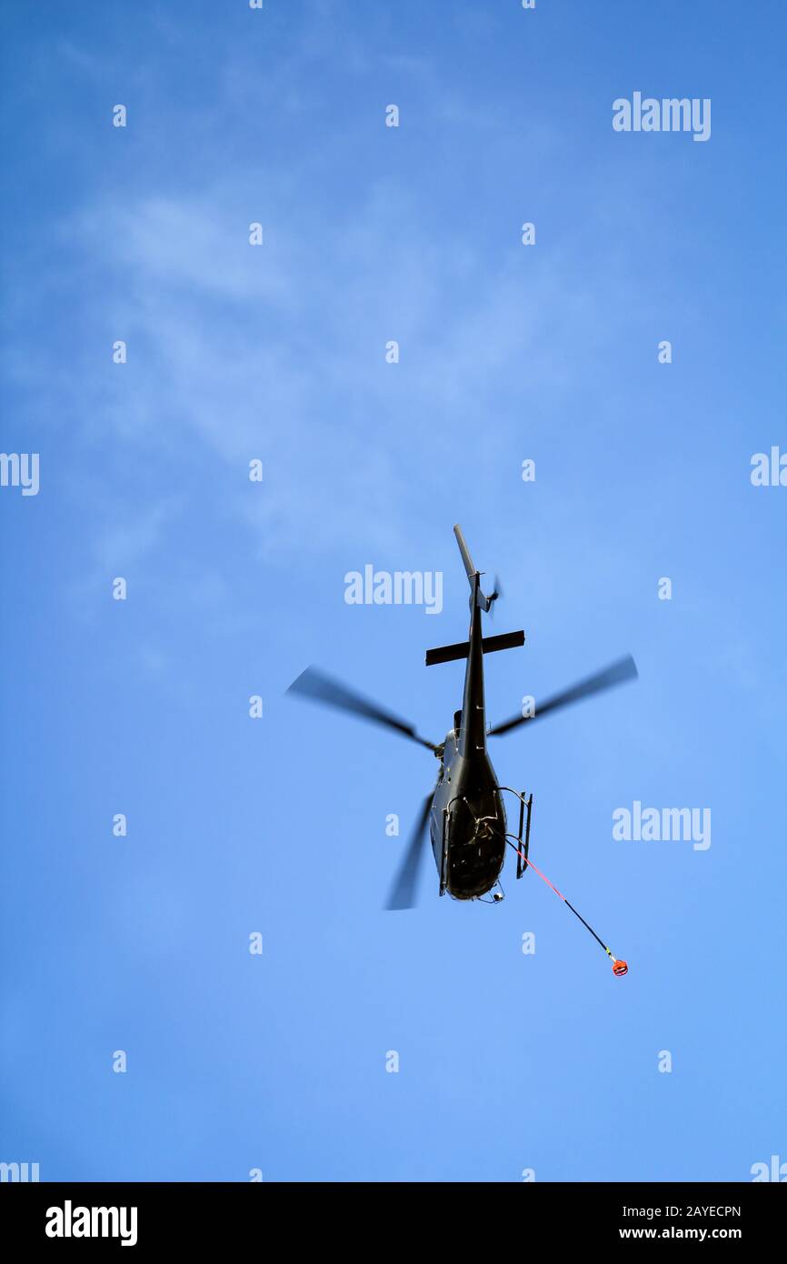a helicopter for transporting railroad electricity and signal towers ...