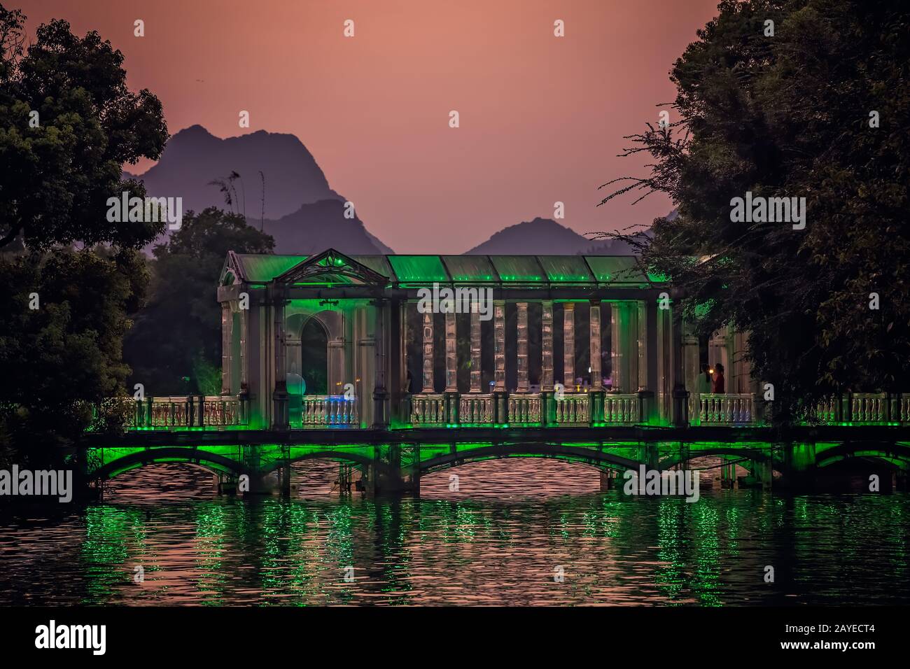 Crystal glass bridge in Guilin Stock Photo - Alamy
