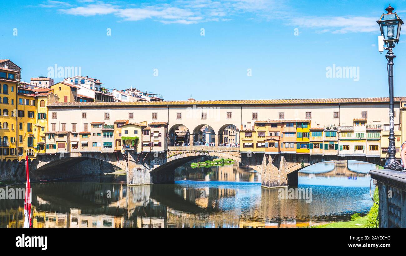 Views of the Firenze's Ponte Vecchio in a sunny morning Stock Photo - Alamy