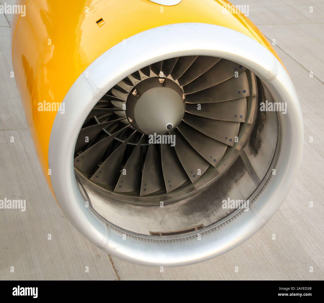 View, detail view of a turbine of an airplane Stock Photo - Alamy