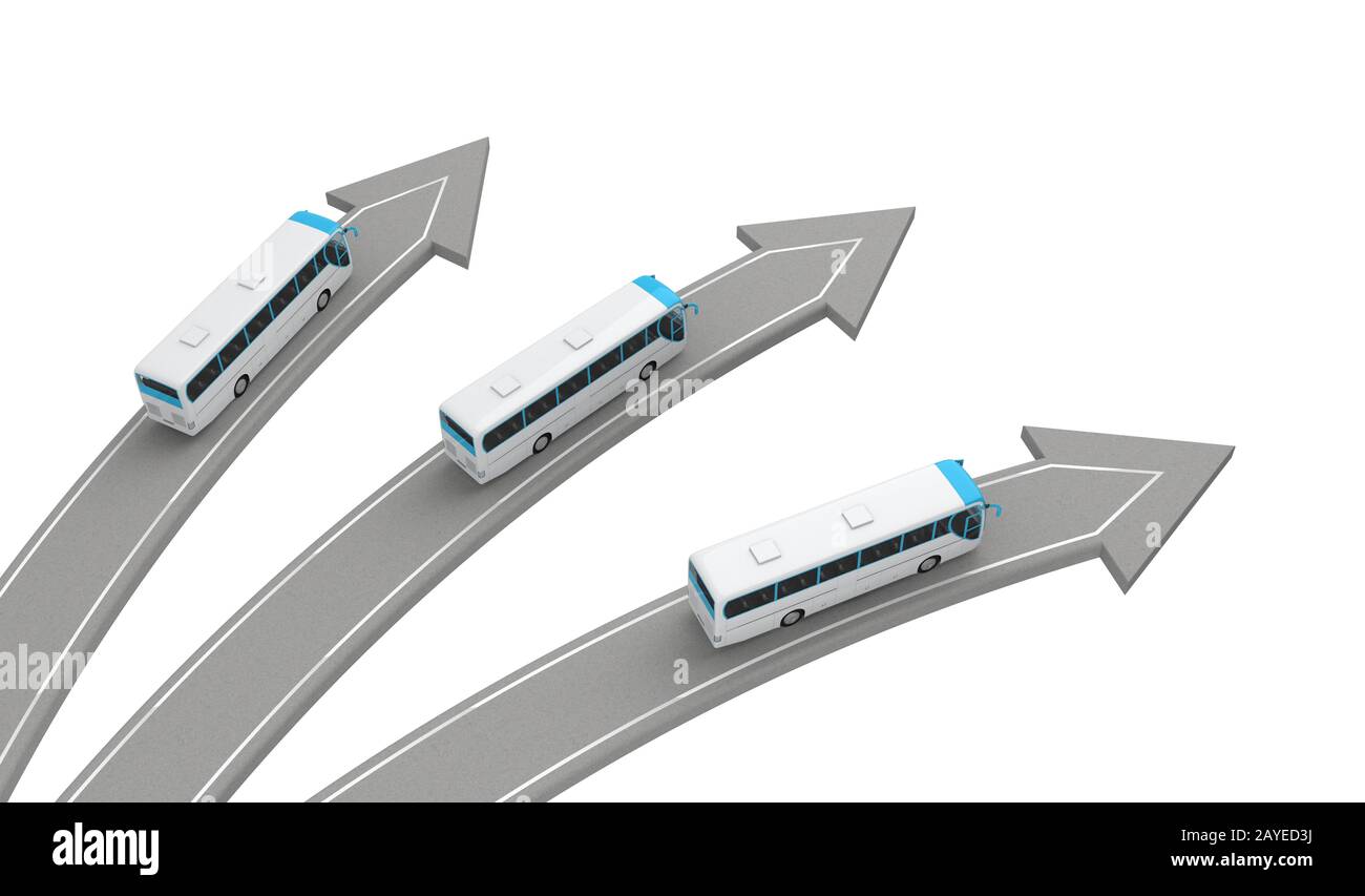 Three directions road hi-res stock photography and images - Alamy