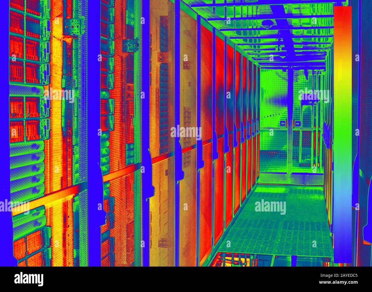 no illustration Thermal image with a thermal imaging camera from a cold ...