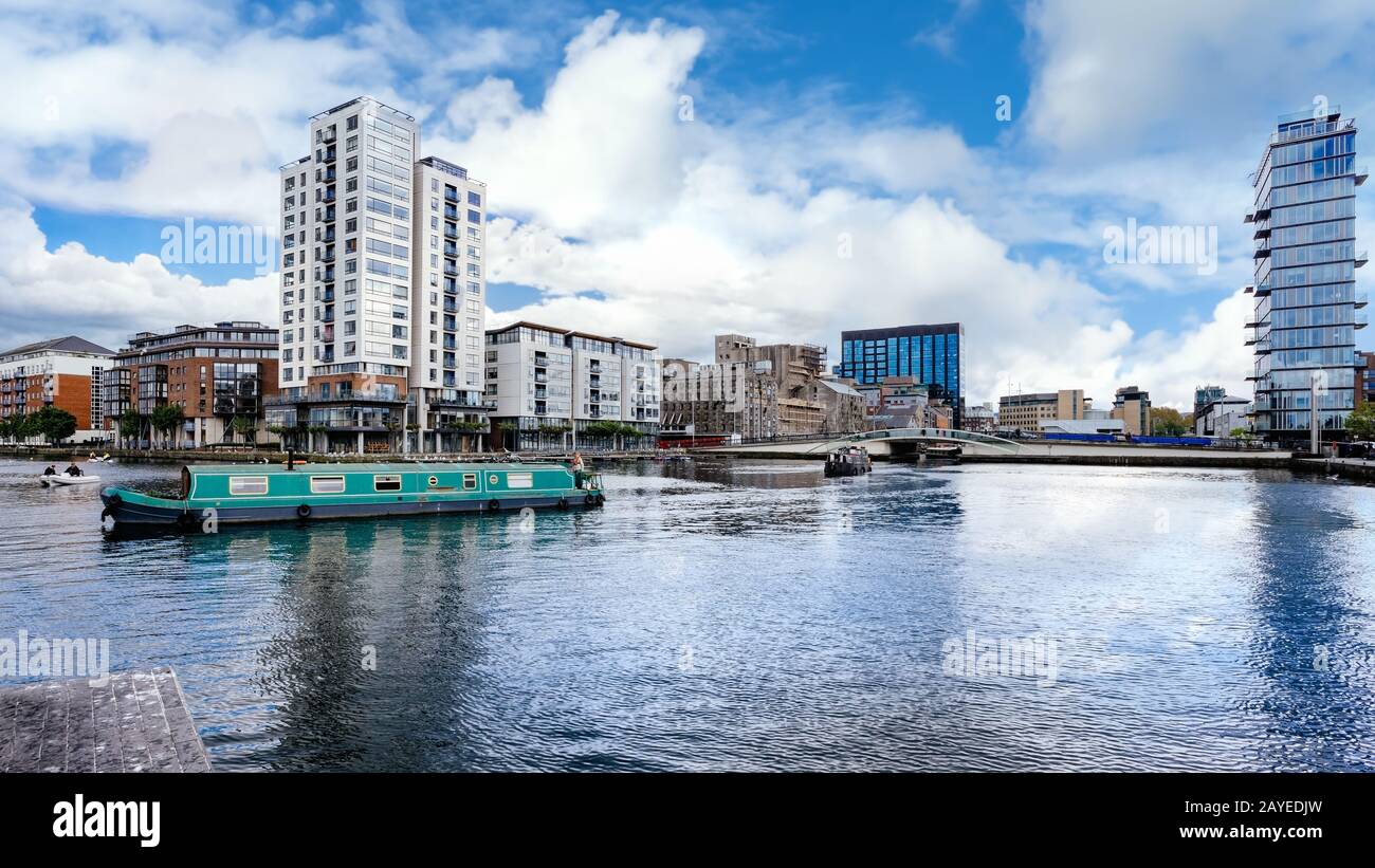 Dublin Docklands and river Liffey. Republic of Ireland Stock Photo - Alamy