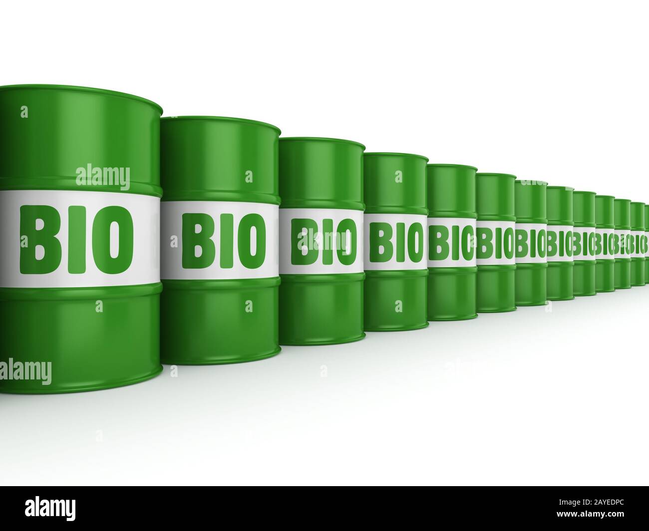 3D rendering barrel of biofuels Stock Photo - Alamy