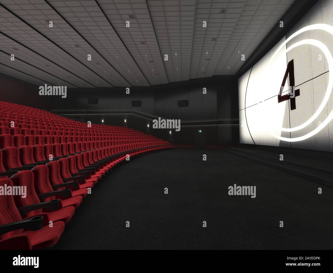 3D rendering modern cinema Stock Photo - Alamy