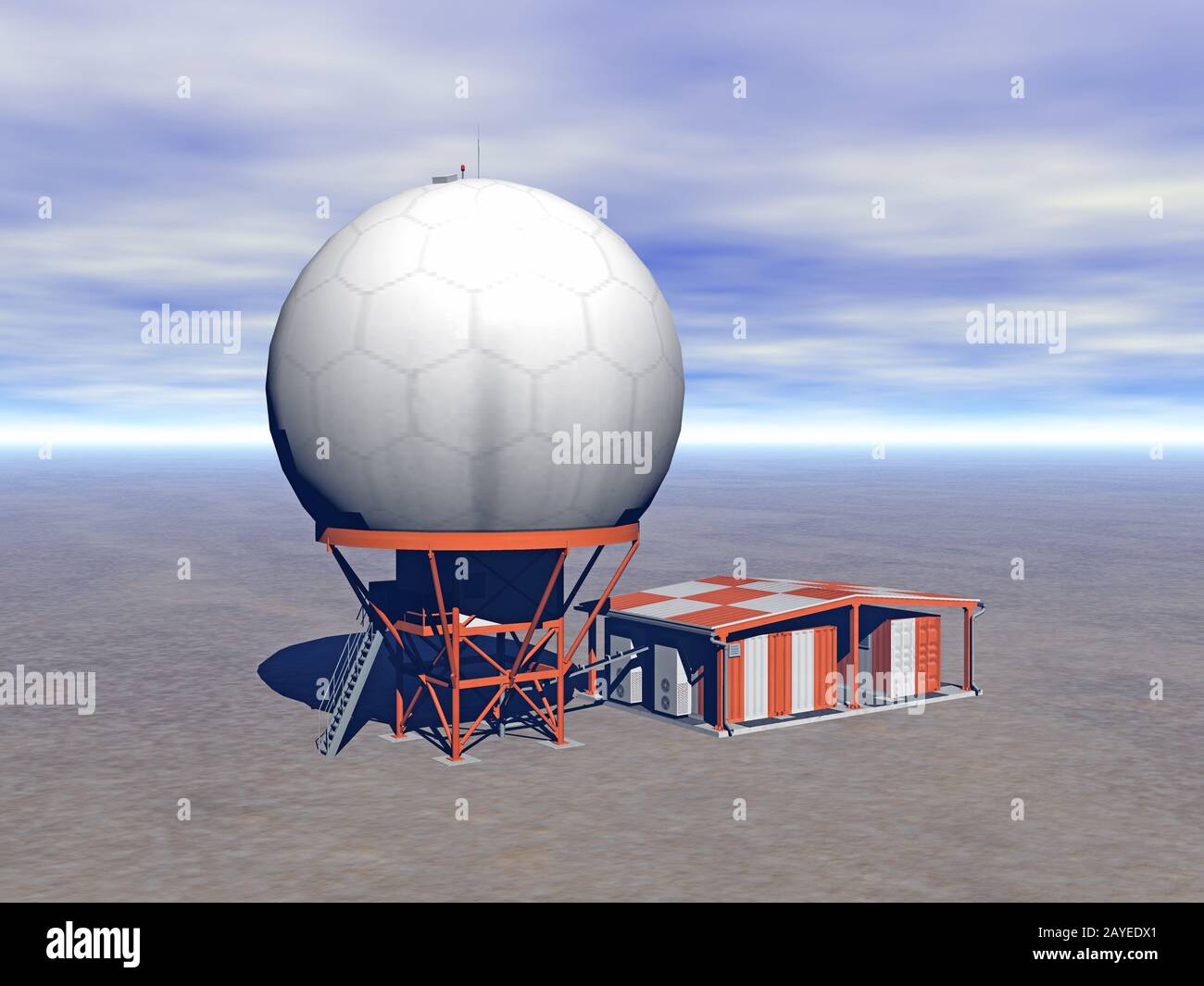 Radar station at the airport Stock Photo - Alamy