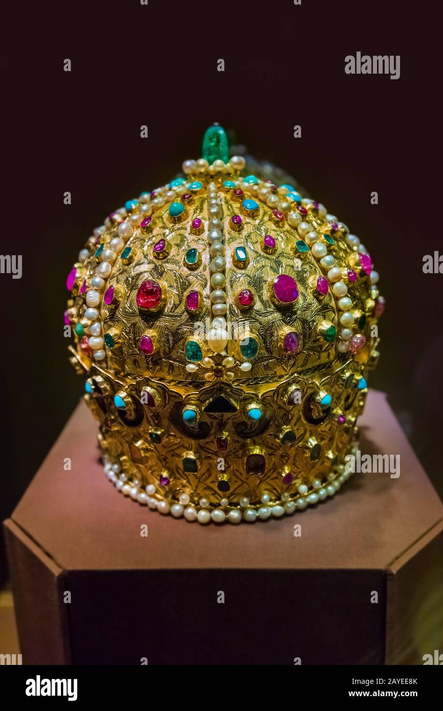 Crown in Museum Hofburg palace in Vienna Austria Stock Photo - Alamy