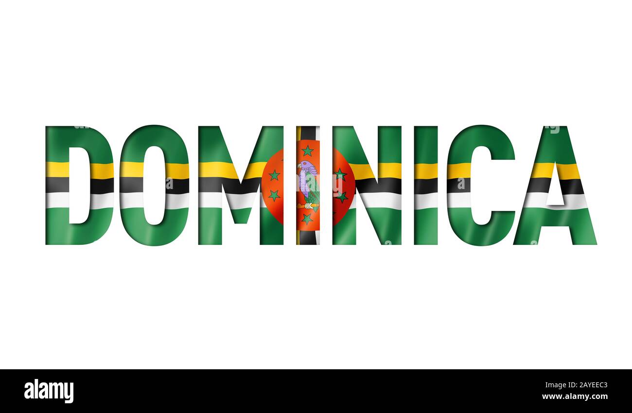 dominica flag text font Stock Photo - Alamy