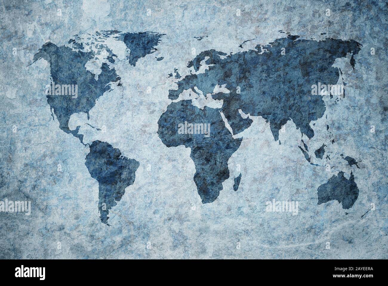 grunge map of the world Stock Photo - Alamy