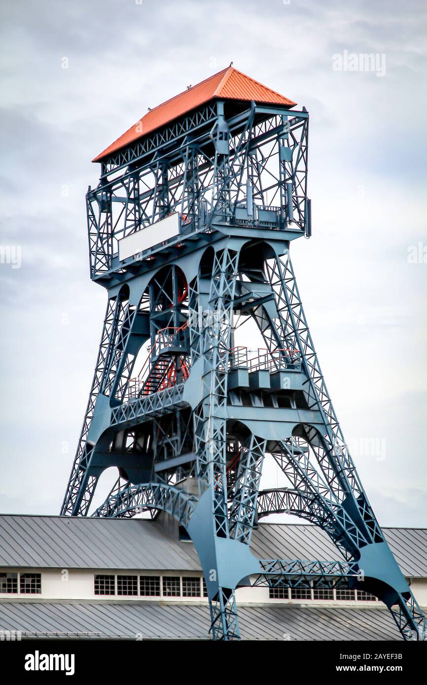 A mining tower in mining areas to promote coal Stock Photo - Alamy
