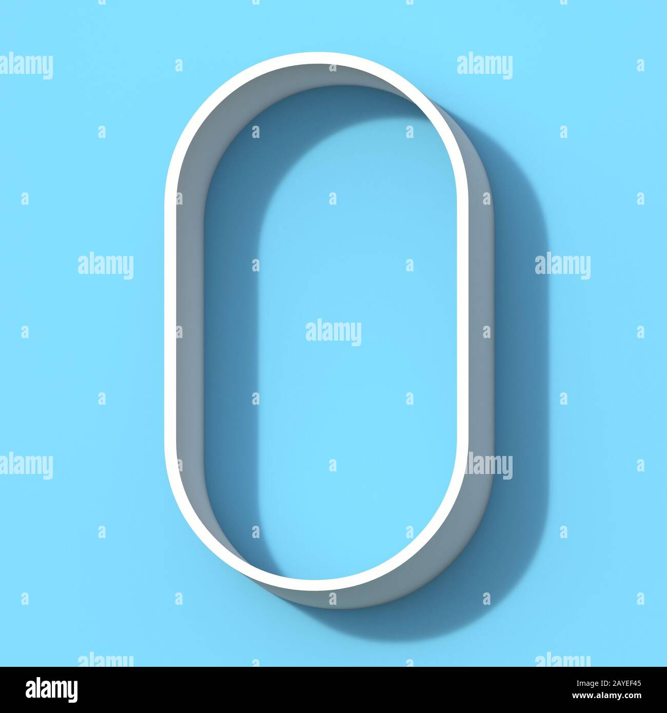Line font with shadow Letter O 3D Stock Photo - Alamy