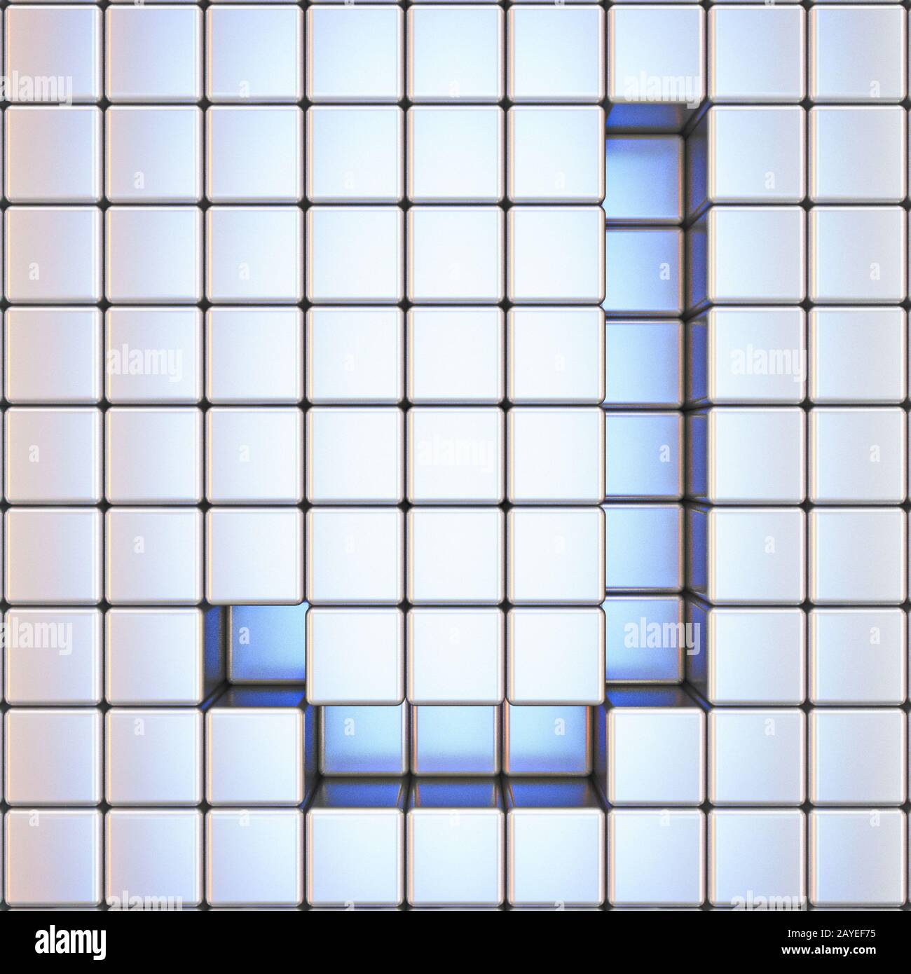 Cube grid Letter J 3D Stock Photo - Alamy