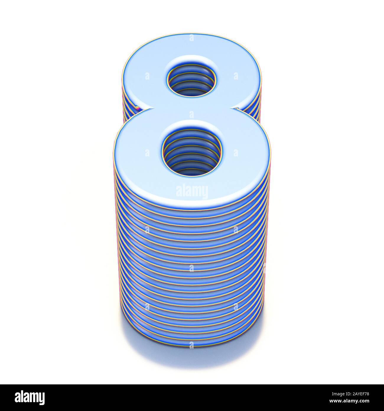 Blue number 8 Cut Out Stock Images & Pictures - Alamy