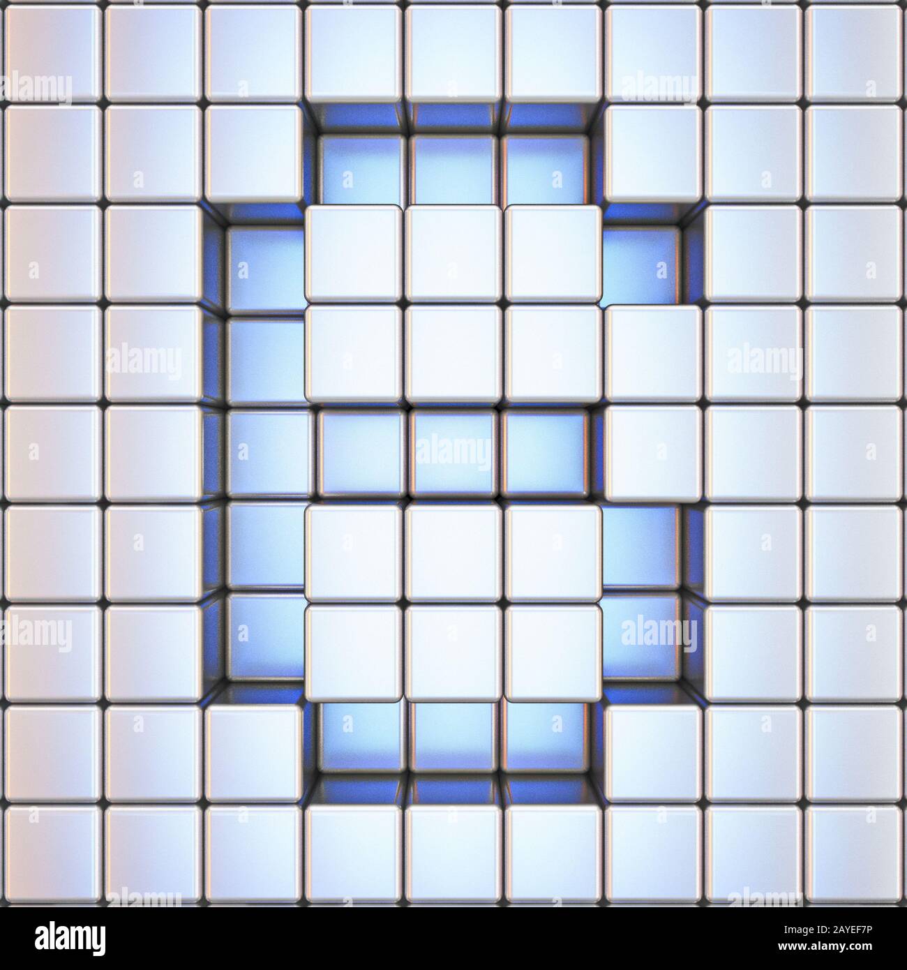 Cube grid Number 6 SIX 3D Stock Photo - Alamy