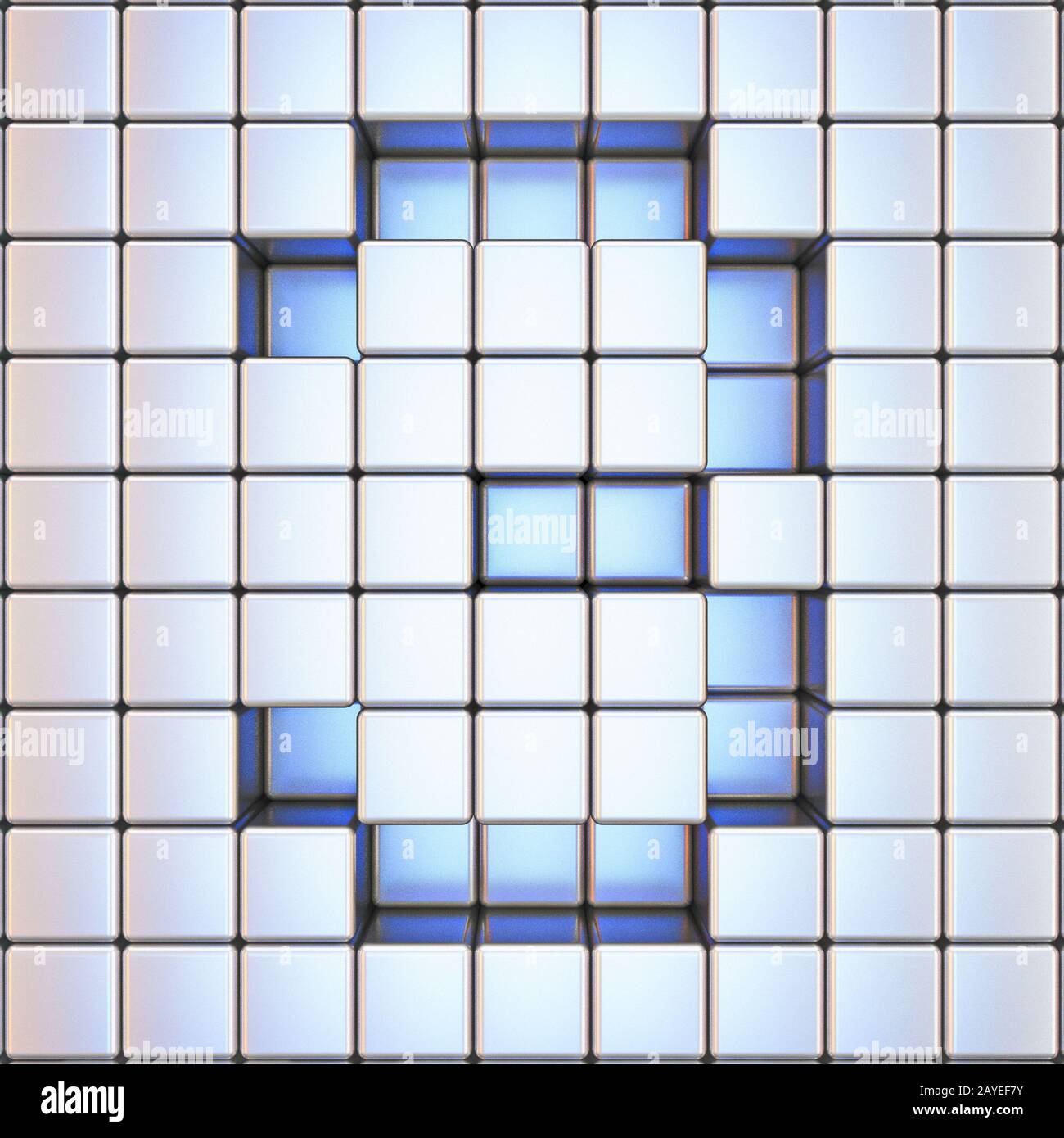 Cube grid Number 3 THREE 3D Stock Photo - Alamy