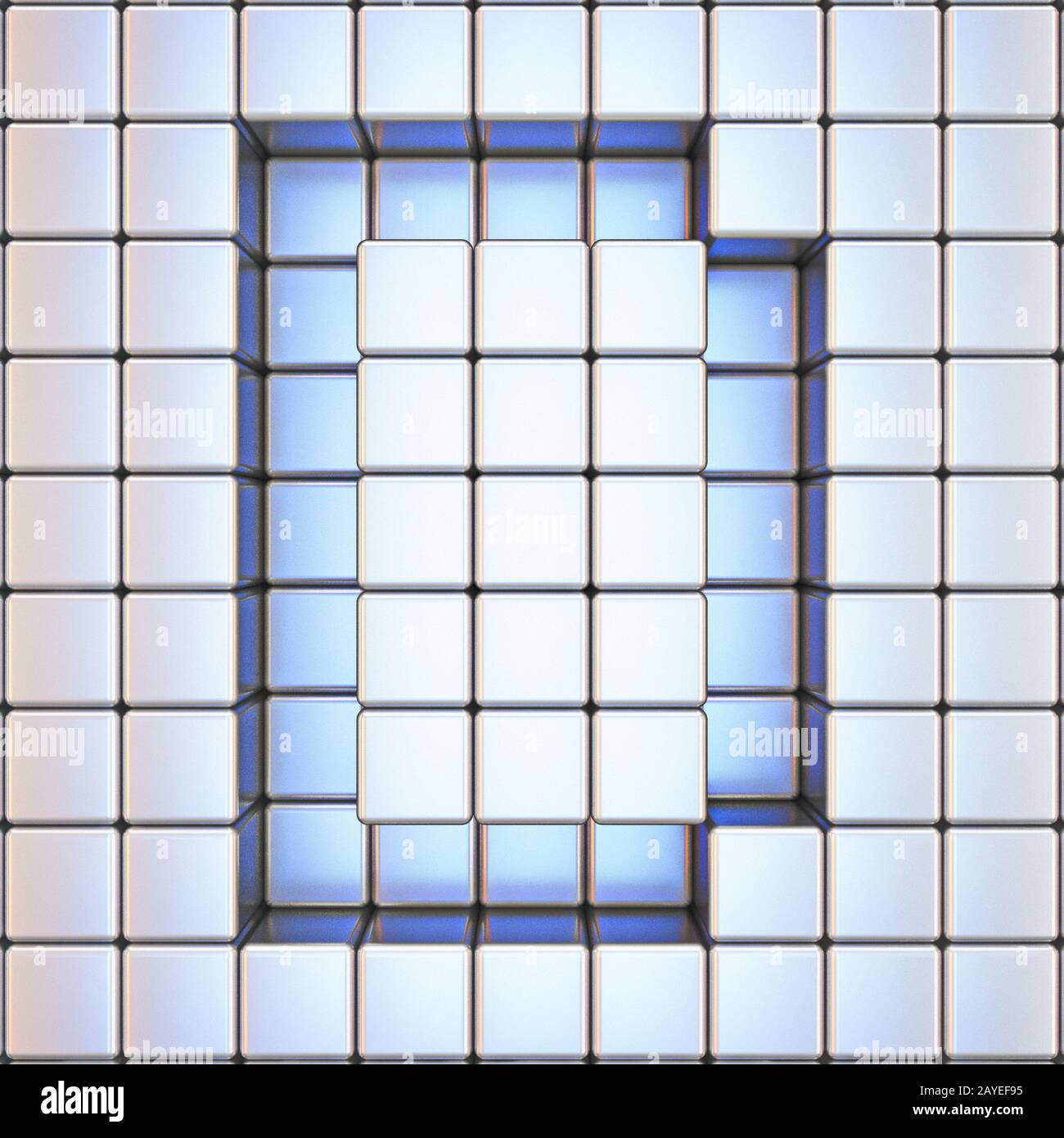 Cube grid Letter D 3D Stock Photo - Alamy