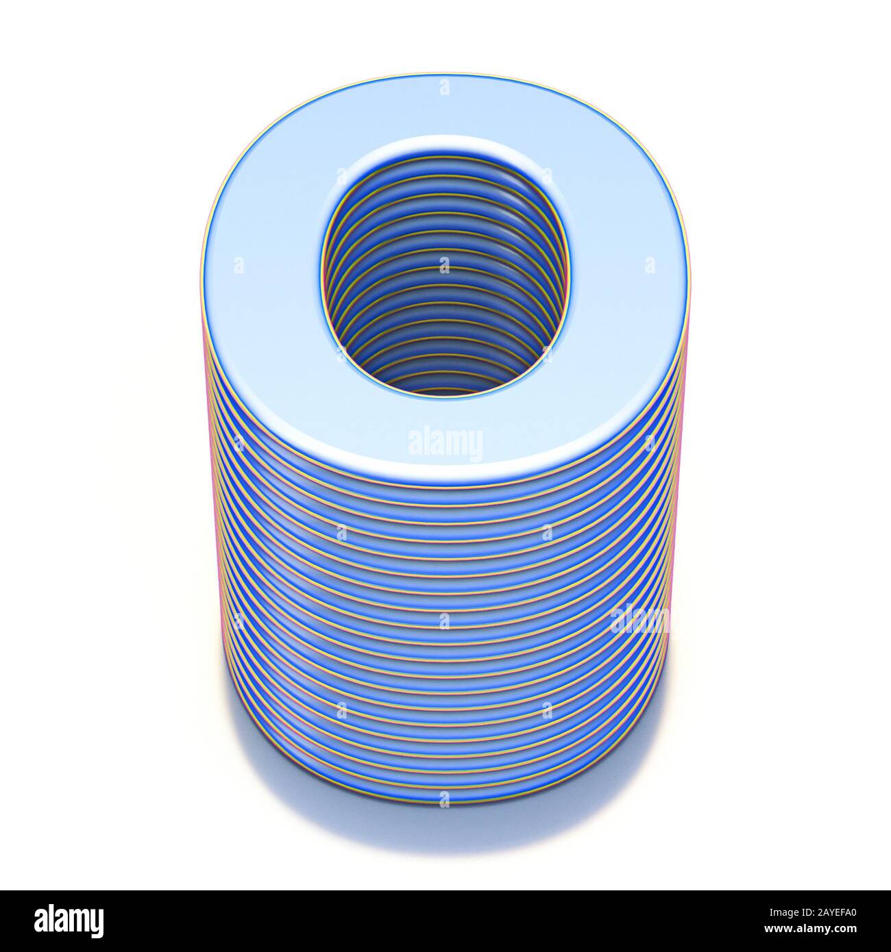 Blue extruded font Letter O 3D Stock Photo - Alamy