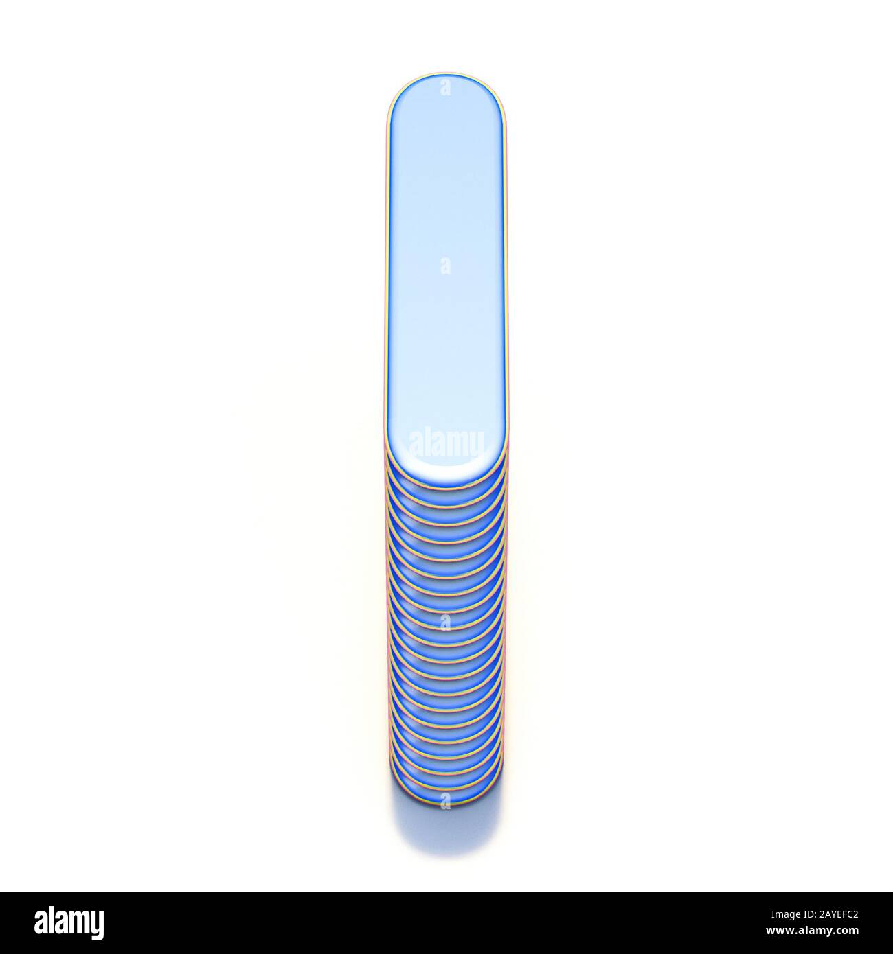 Blue extruded font Letter I 3D Stock Photo - Alamy