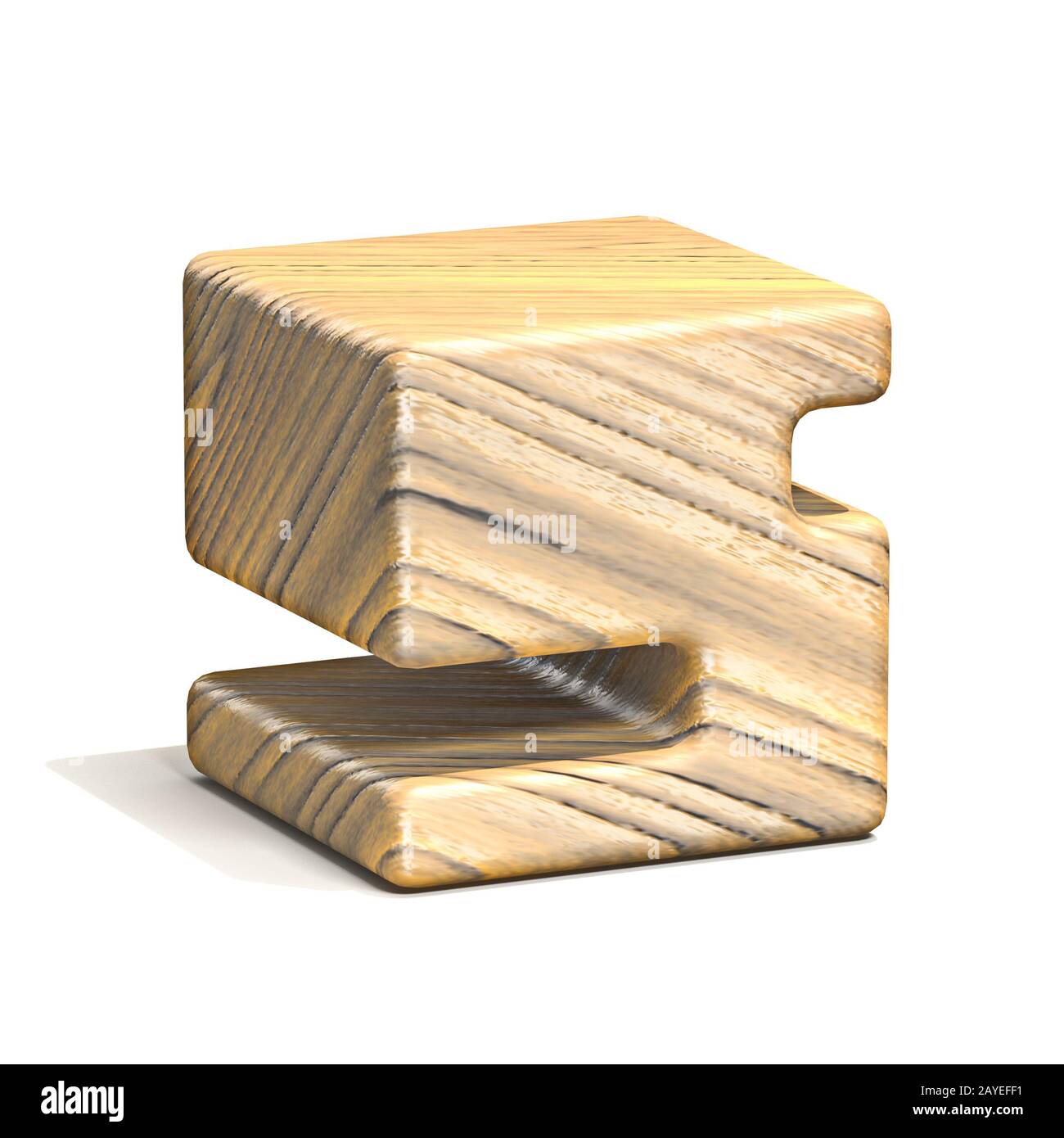 Solid wooden cube font Number 5 FIVE 3D Stock Photo - Alamy