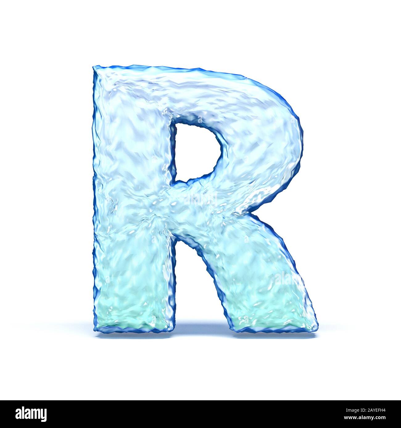 Ice crystal font letter R 3D Stock Photo - Alamy