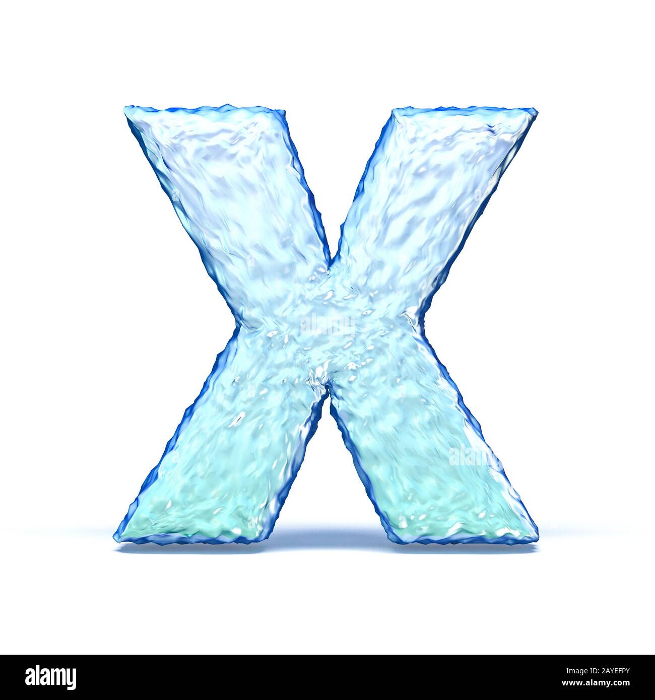 Ice crystal font letter X 3D Stock Photo - Alamy