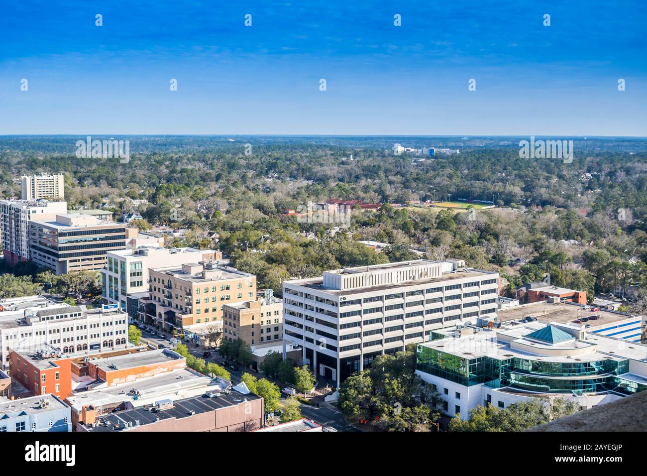 City View From Inside The Old Capital Of Tallahassee Florida Stock