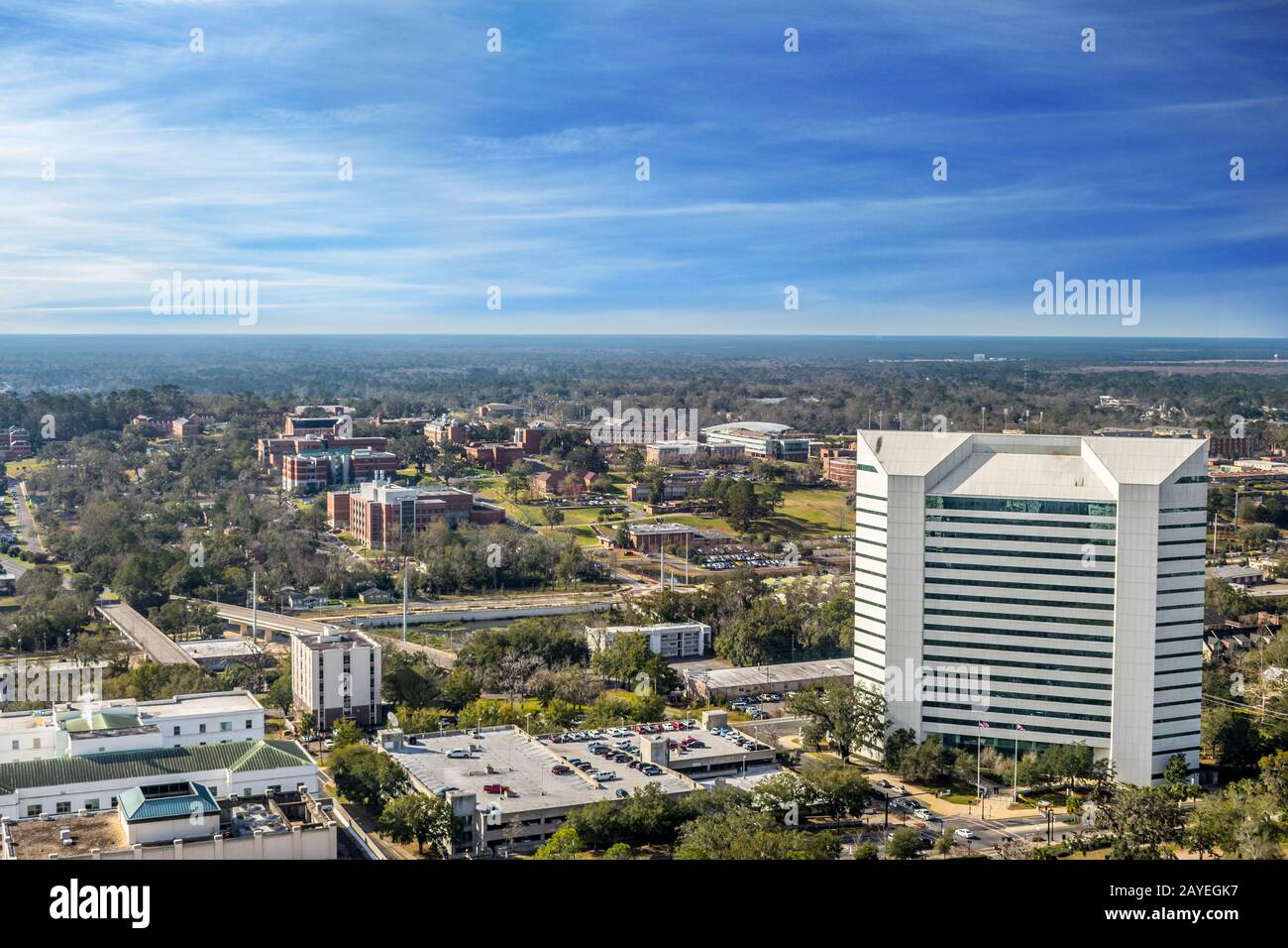 City View From Inside The Old Capital Of Tallahassee Florida Stock