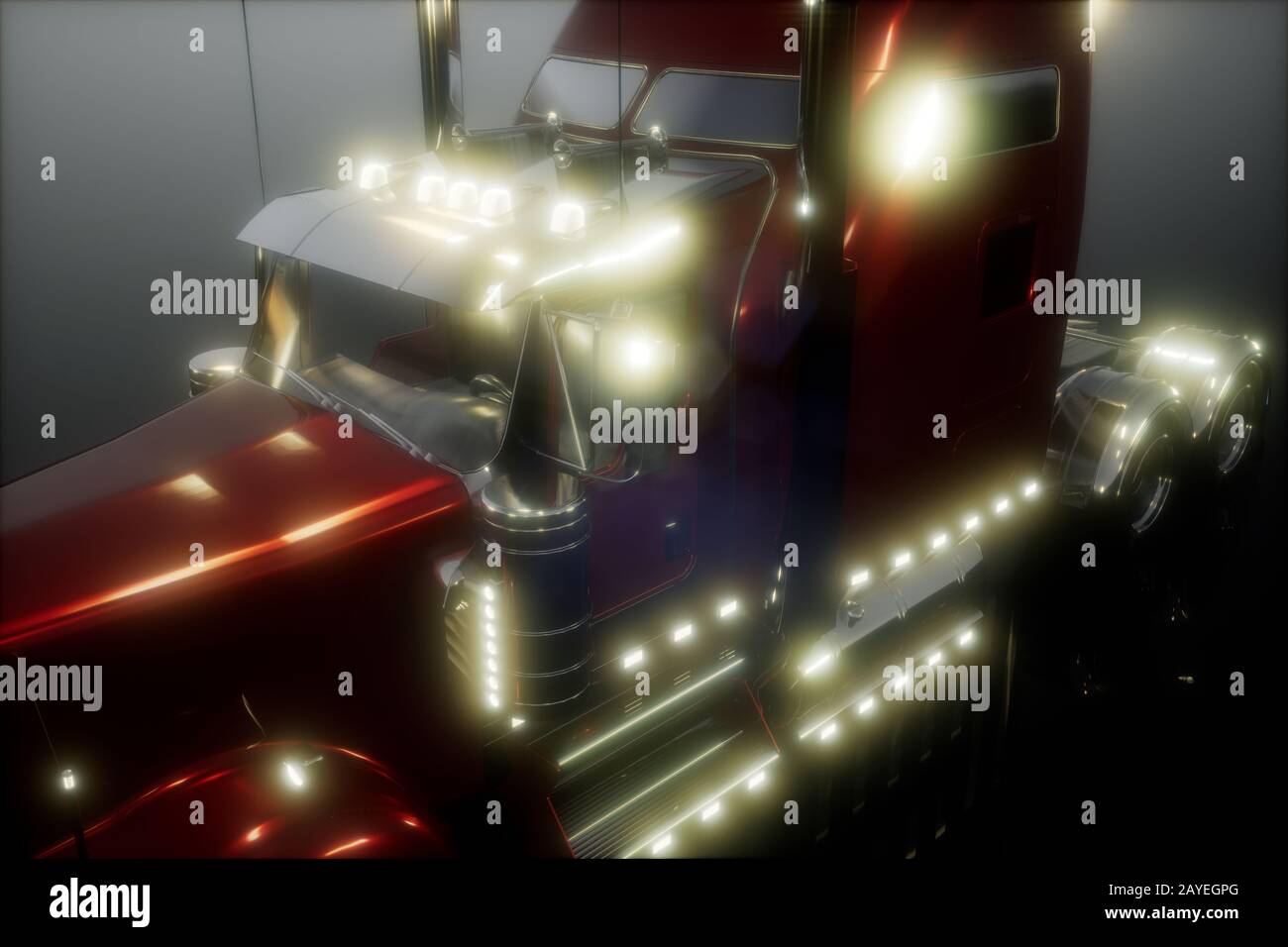 bright american lorry track in studio Stock Photo - Alamy